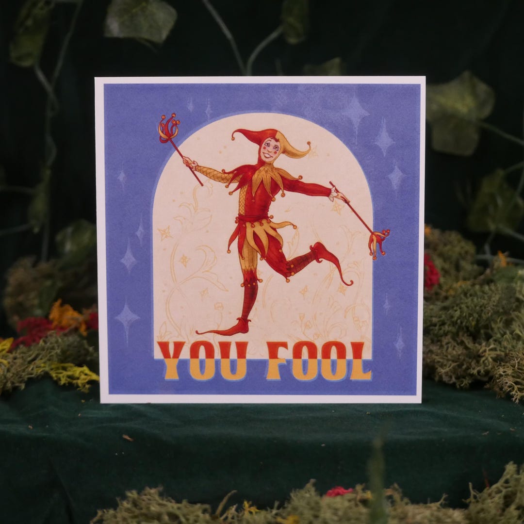 Jester Greetings Card - Whimsical Medieval Joker Greetings Card - Etsy