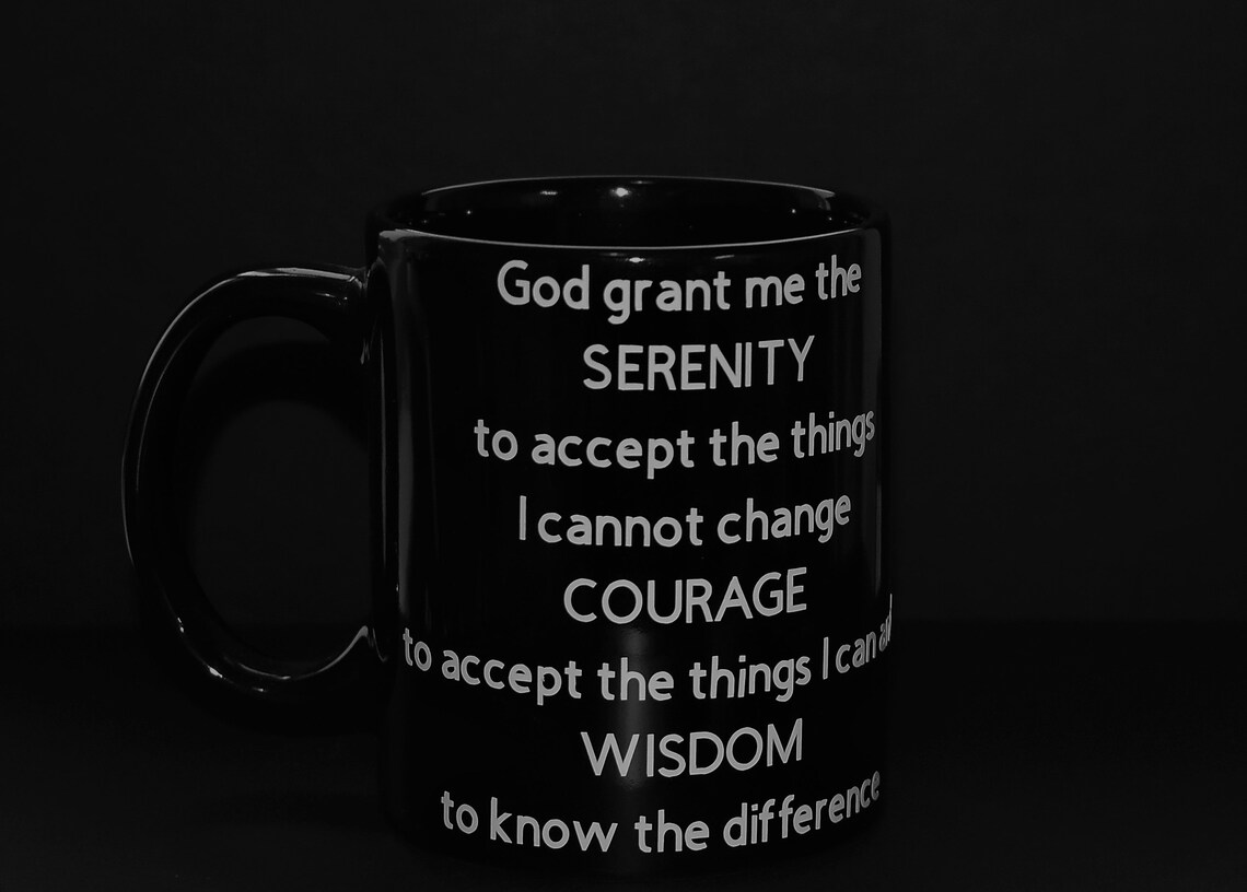 Serenity Prayer Mug Narcotics Alcoholics Anonymous T Etsy