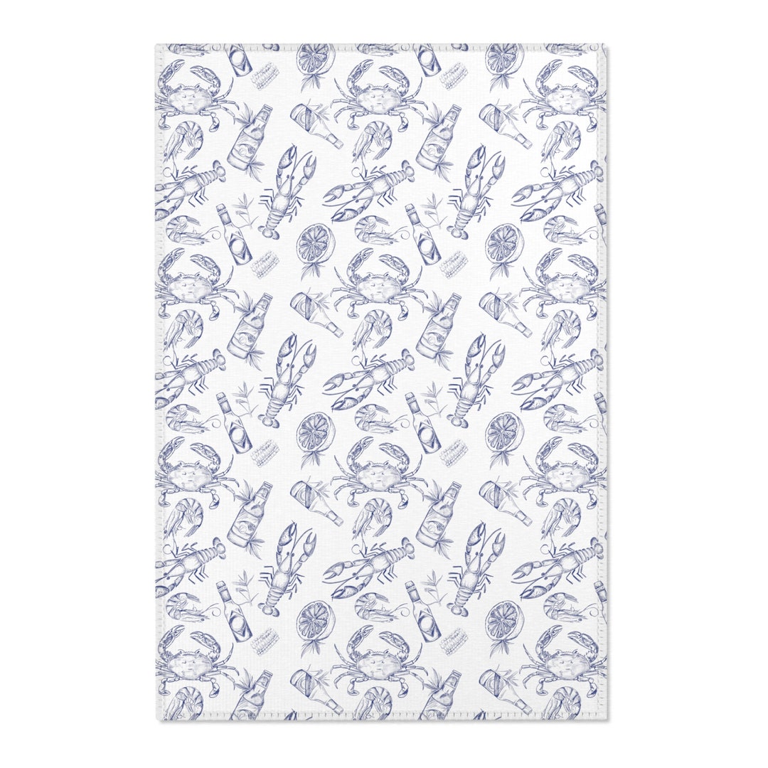 Crawfish Sketch Area Rugs - Etsy