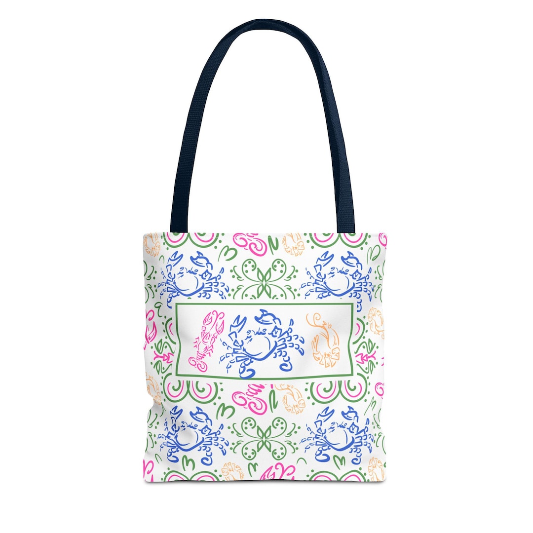 Crawfish, Crab and Shrimp Tote Bag - Etsy