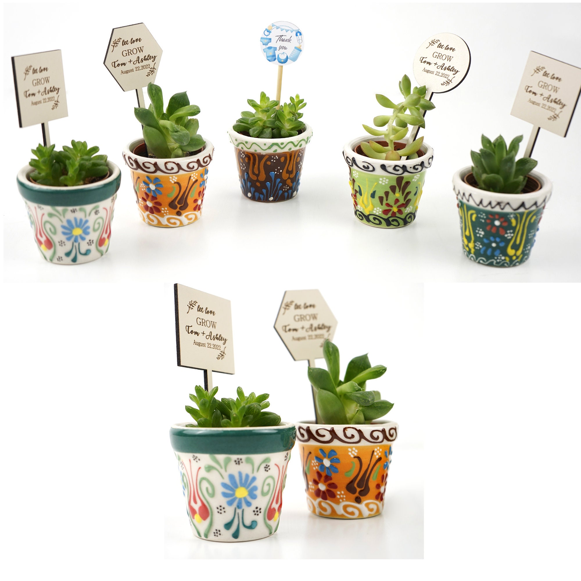 Wedding Favors Succulent Bridal Showerpersonalized Mini Pot - Etsy UK