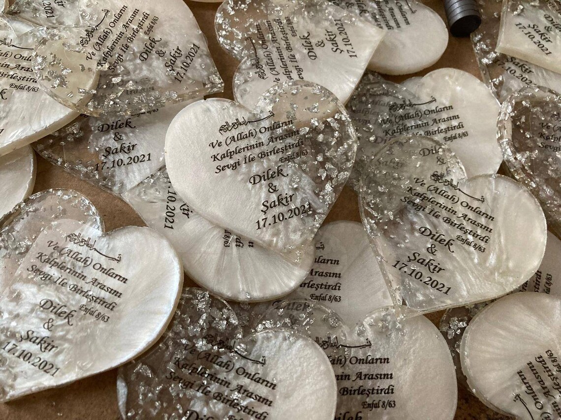 Wedding Favor Magnet Personalized Wedding Magnetwedding | Etsy