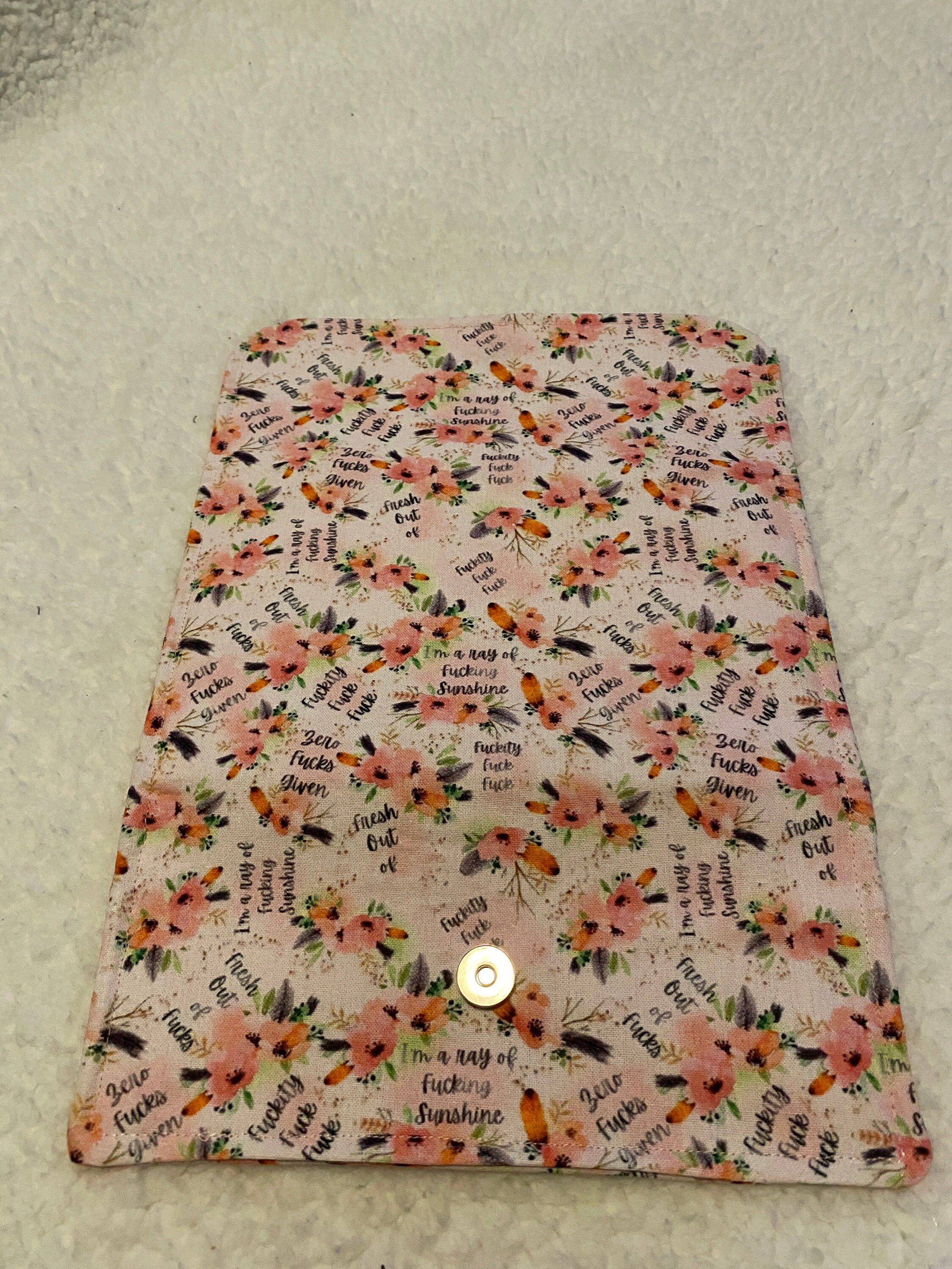 Pink Floral With Curse Words Wallet - Etsy