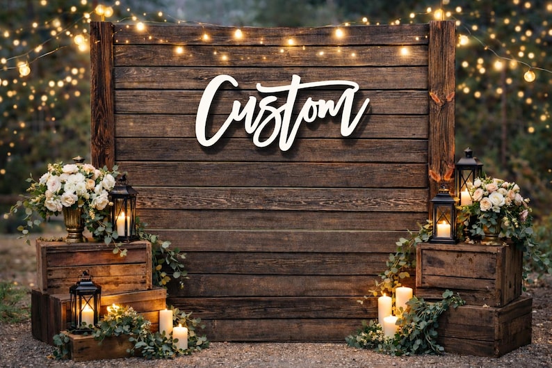 Custom Wood Words | Personalized Wall Letters | Wedding Backdrop ...