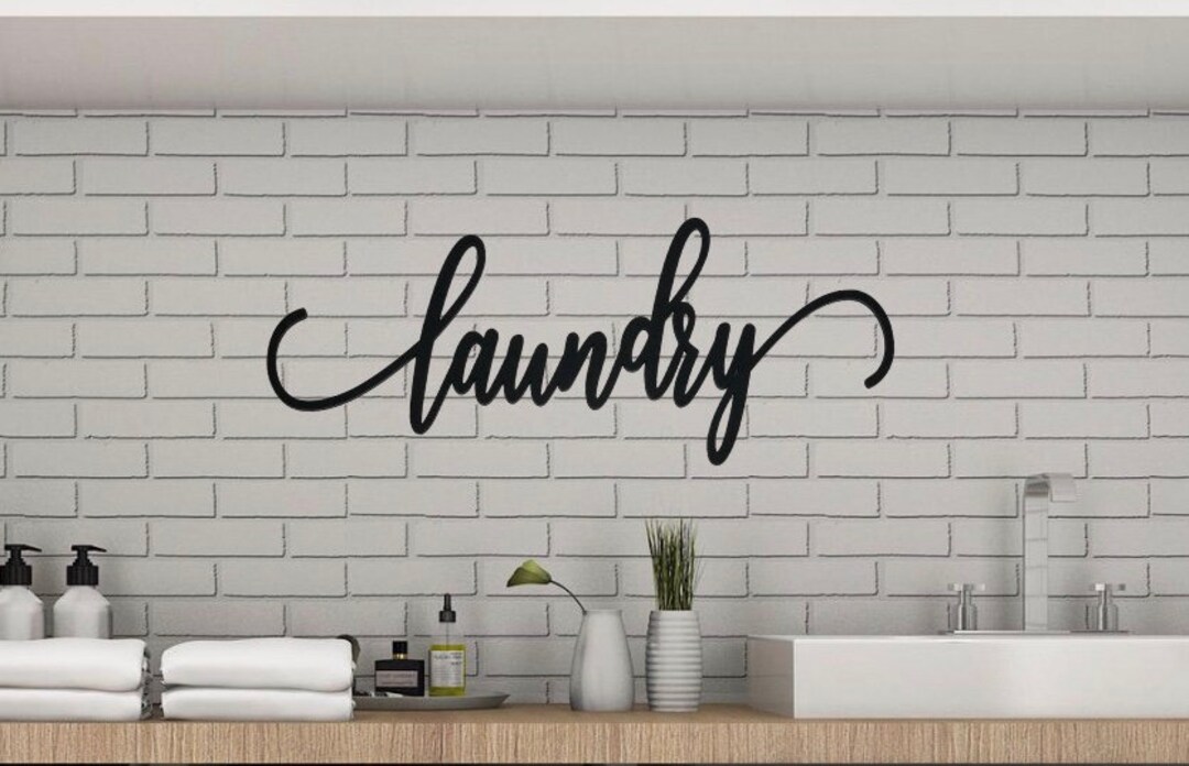 Laundry Sign, Laundry Room Sign, Wood Words, Laundry Wooden Sign ...
