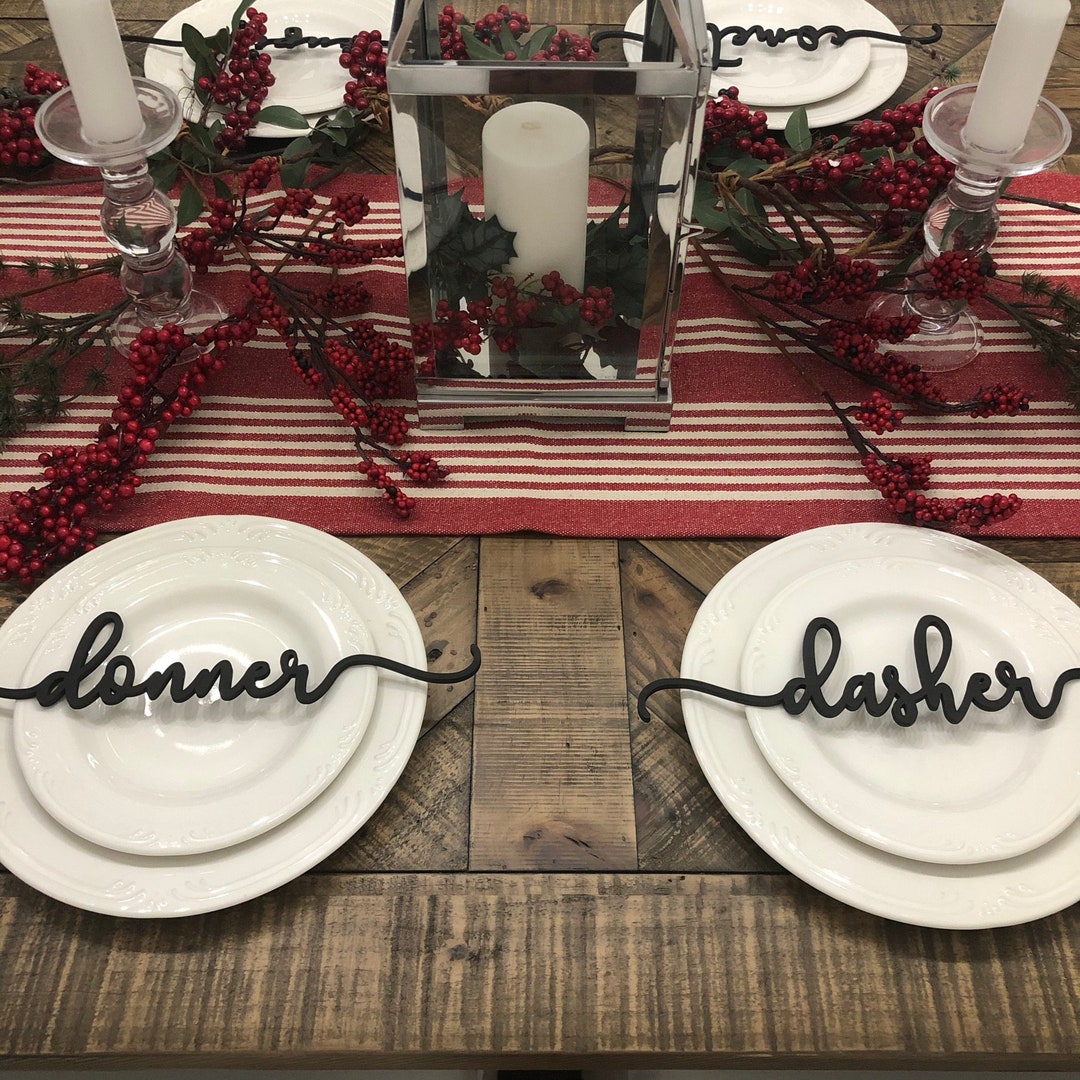 Christmas Place Cards, Reindeer Place Setting, Christmas Table Decor ...