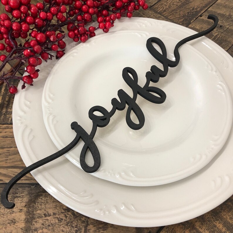 Christmas Place Card, Joyful Place Cards, Christmas Place Setting ...