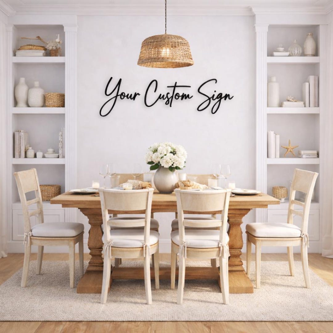 Personalized Wood Wall Words | Custom Script Lettering | Home or ...
