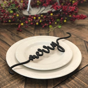 Christmas Place Card, Merry Place Cards, Christmas Place Setting ...