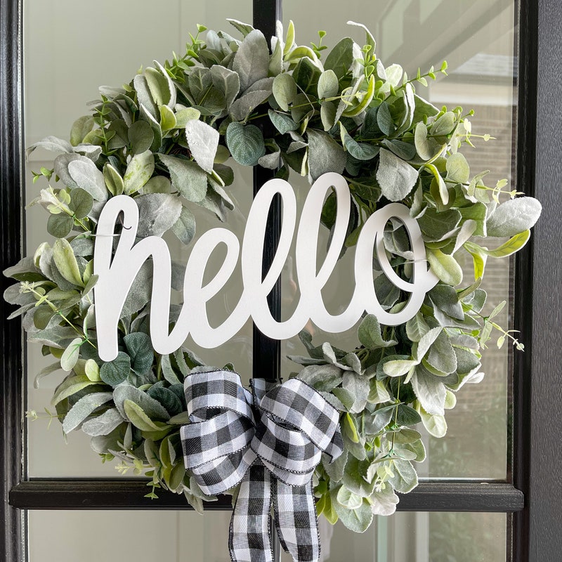 Hello Wreath - Etsy