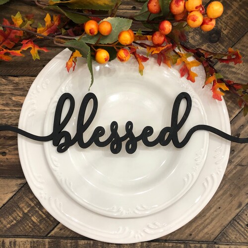 Thanksgiving Table Setting Reusable Place Cards 3D Festive - Etsy Canada