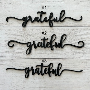 Grateful Thanksgiving Place Cards, Wooden Fall Table Decor (set of 2 ...