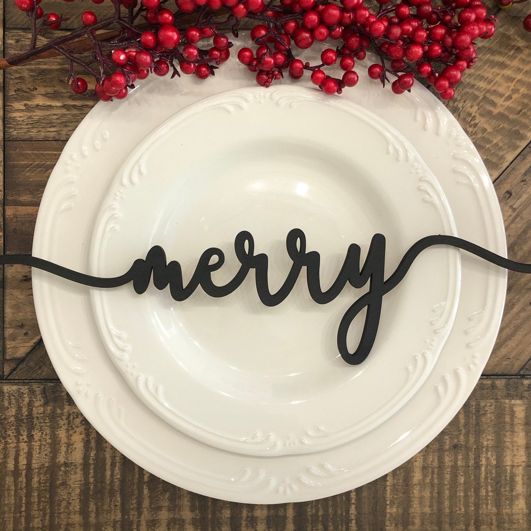 Christmas Place Card, Merry Place Cards, Christmas Place Setting ...
