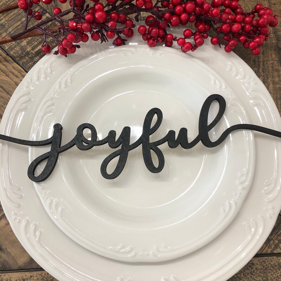 Christmas Place Card, Joyful Place Cards, Christmas Place Setting ...