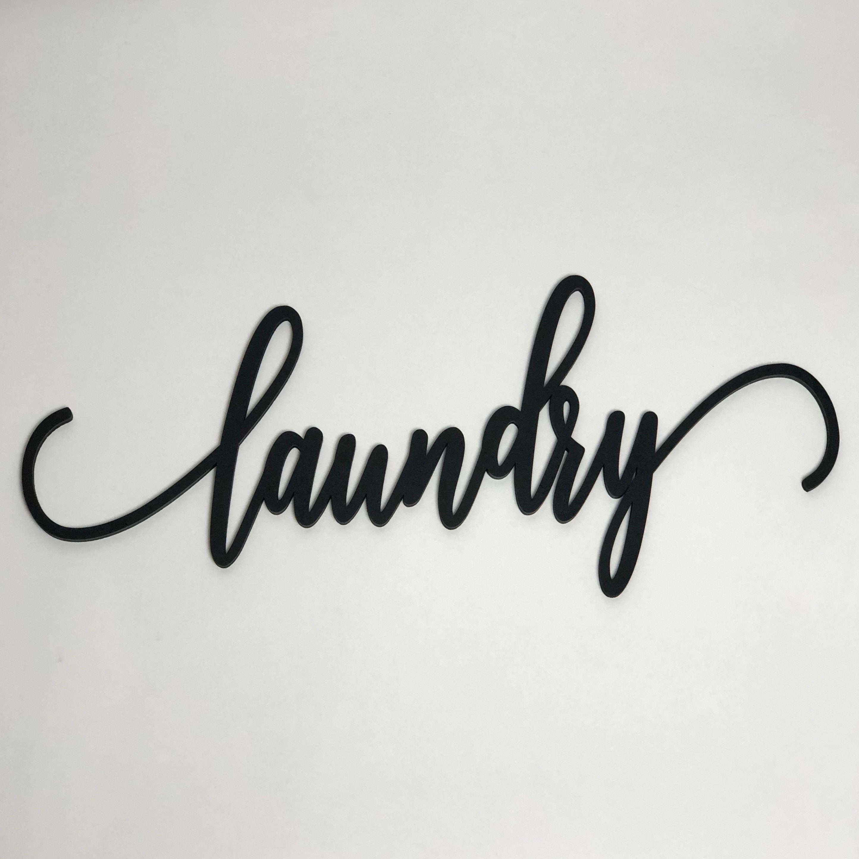 Laundry Sign Laundry Room Sign Wood Words Laundry Wooden | Etsy