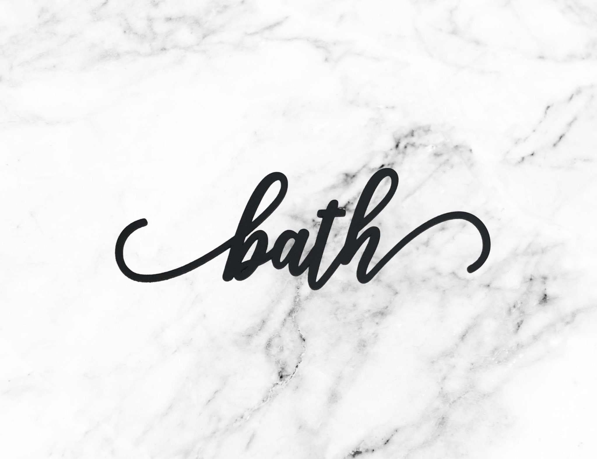 Bath Sign Wood Words Bath Wooden Sign Farmhouse Decor Bath | Etsy