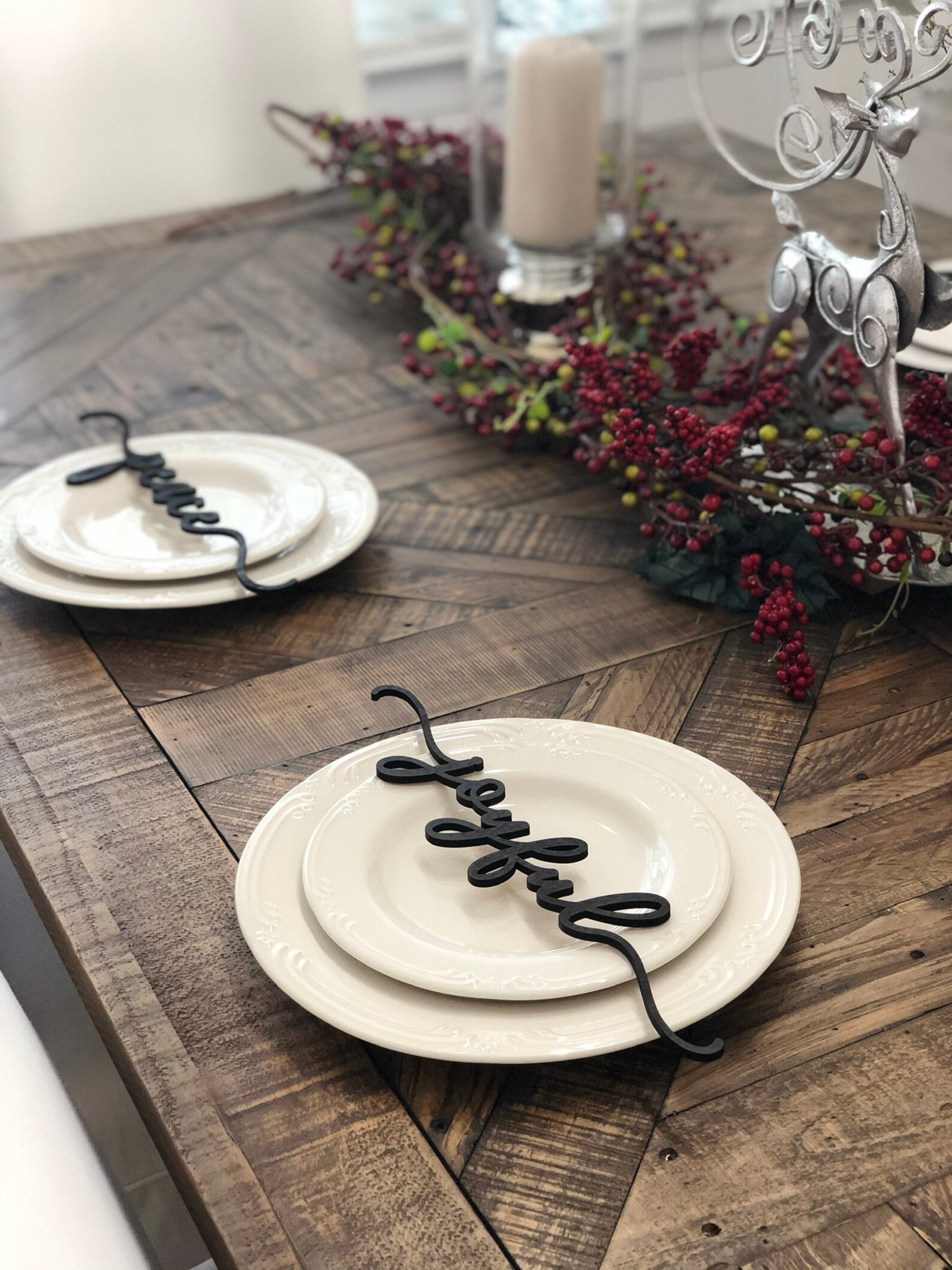 Christmas Place Card, Joyful Place Cards, Christmas Place Setting ...