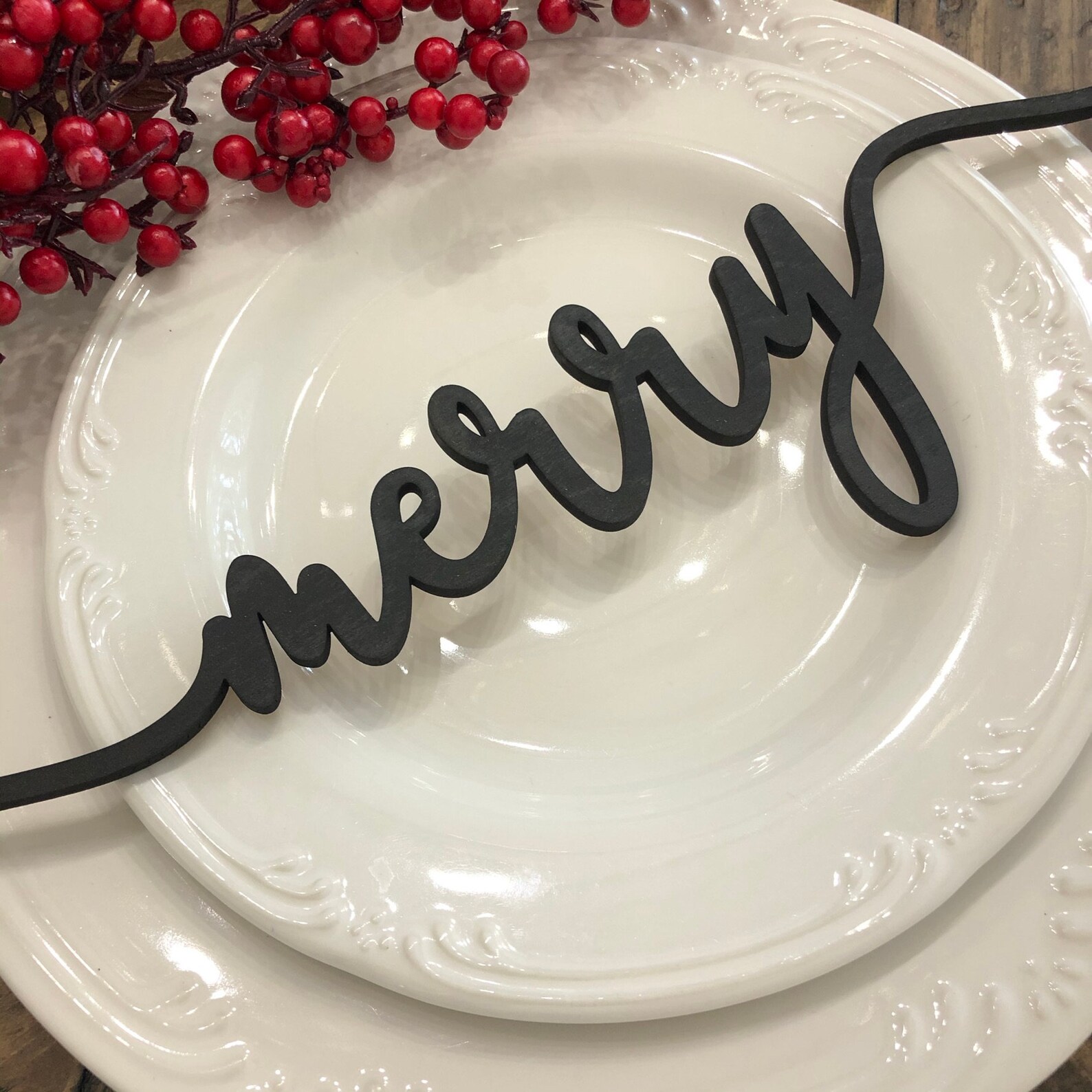 Christmas Place Card, Merry Place Cards, Christmas Place Setting ...
