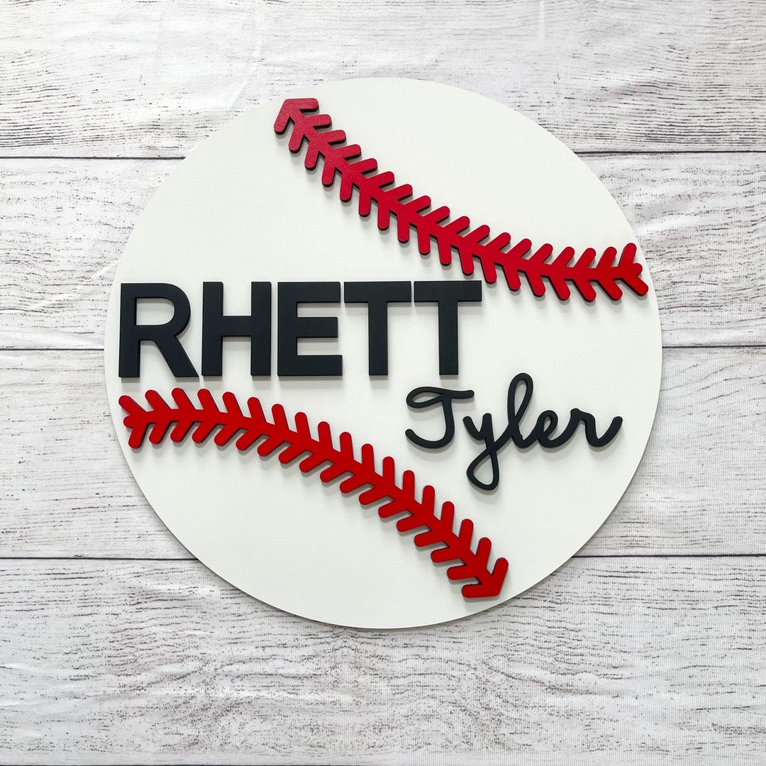 Baseball Name Sign, Custom Name Sign, Nursery Decor, Kids Room Decor ...