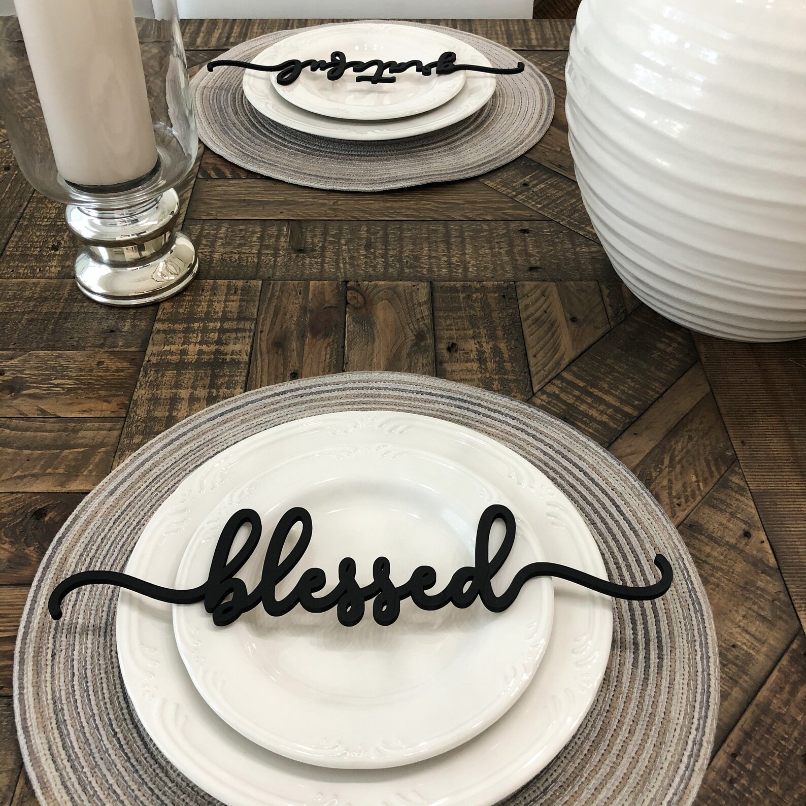 Thanksgiving Place Card Blessed Place Cards Thanksgiving | Etsy