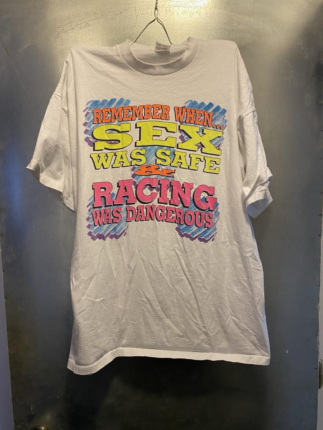 Vintage Rememeber When Sex Was Safe and Racing Was Dangerous Shirt Sz ...