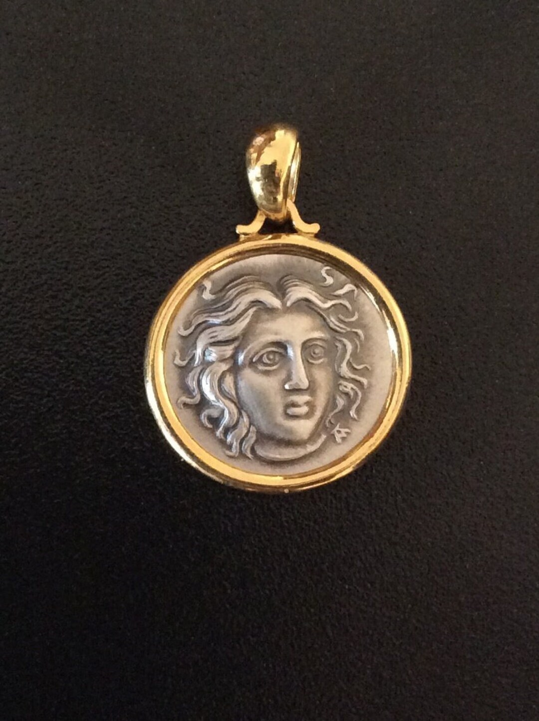 Apollo-helios Coin Pendant Sterling Silver 925 & Gold Plated K 14 Best ...