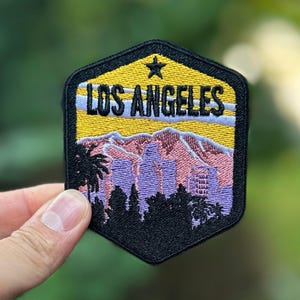 Los Angeles Iron on 100% Embroidered Patch, Travel Patches, Perfect for ...