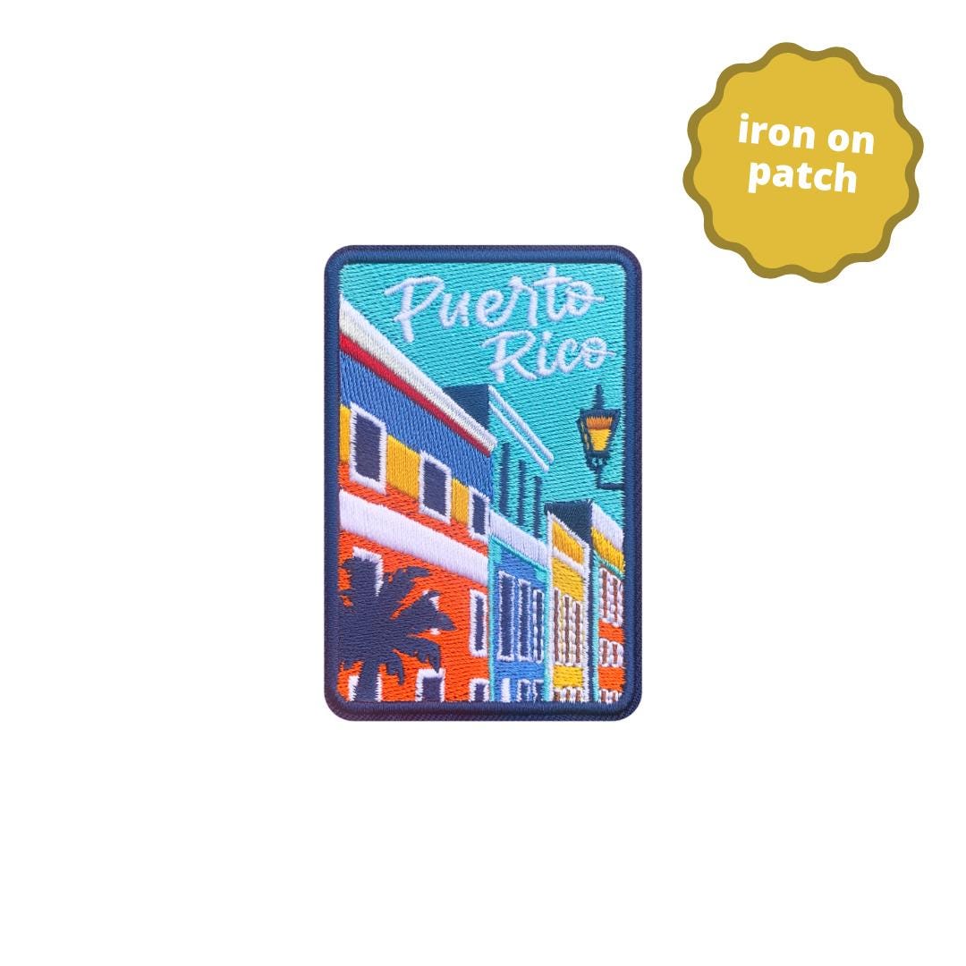 Puerto Rico Iron on Embroidered Patch, Travel Patches - Etsy