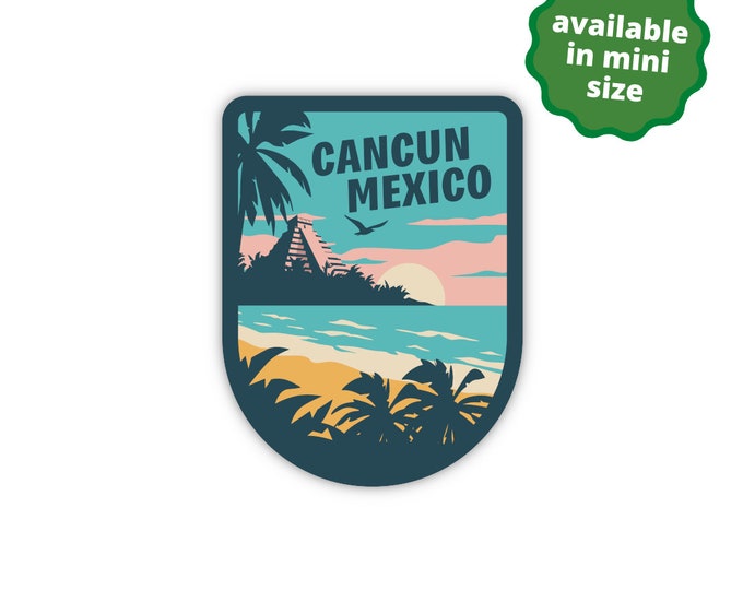 Cancun Mexico Sticker City & Travel Stickers Waterproof, Vinyl and ...