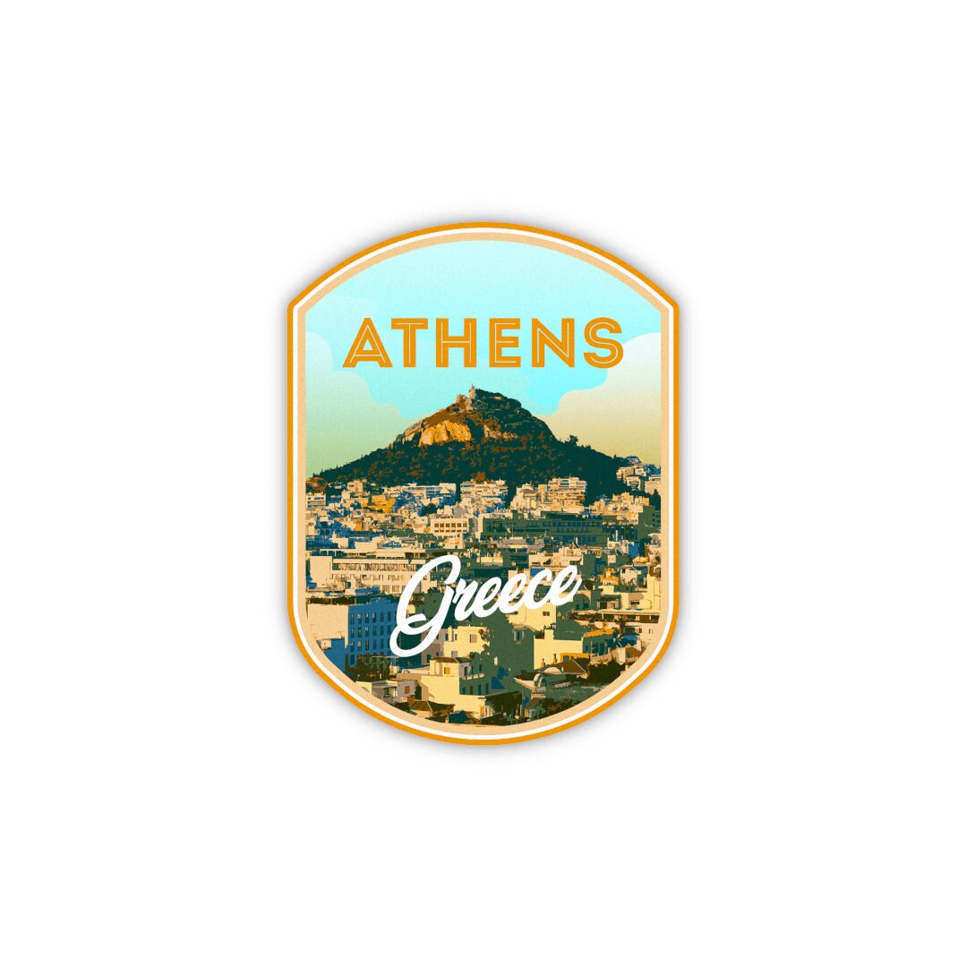 Athens Greece Sticker | City & Travel Stickers | Travel Gifts for Women ...