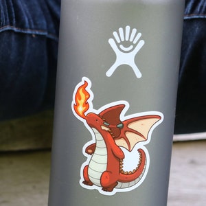 Fire Breathing Red Dragon Sticker | Cute Mythical Creature | Gifts for ...