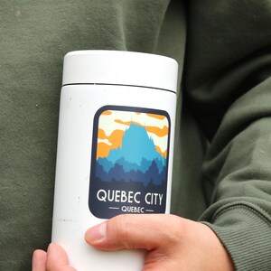 Quebec City Quebec Sticker, Dishwasher Safe Water Bottle Sticker, Cute ...