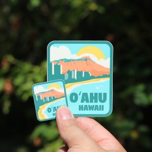 Oahu Hawaii Sticker | Travel Stickers | Waterproof, Vinyl and ...