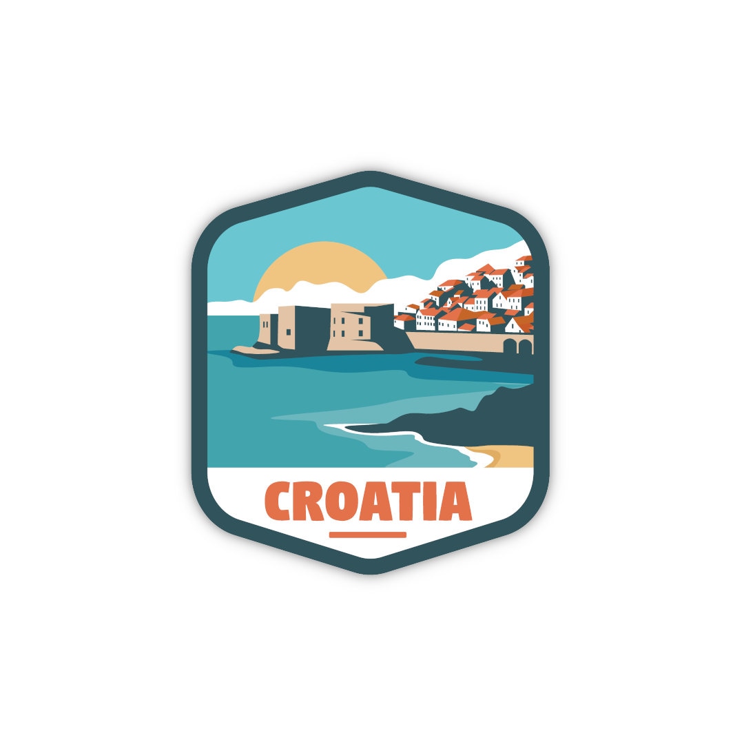 Croatia Sticker, Waterproof Travel Sticker Luggage, Vinyl Stickers for ...
