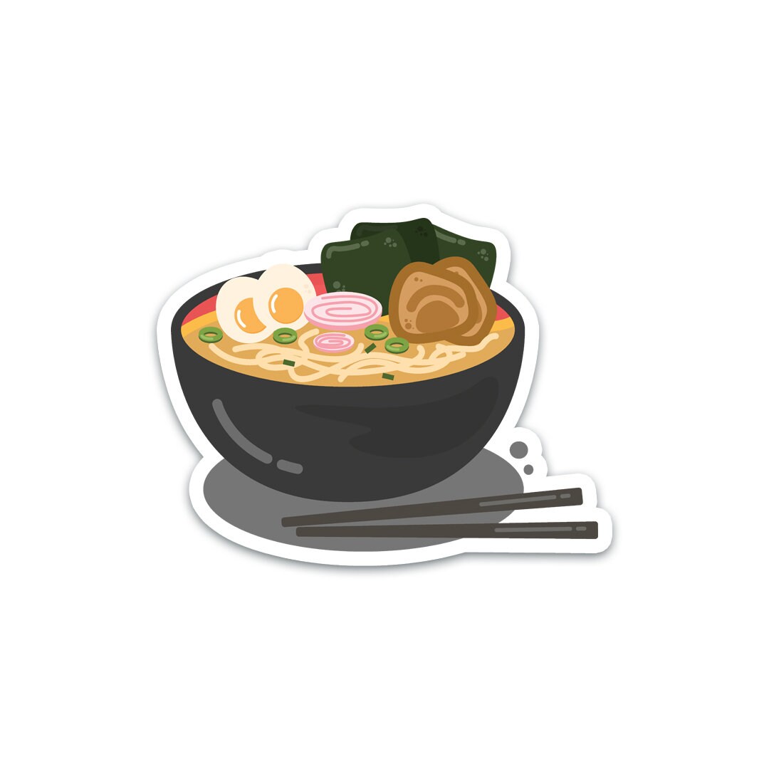 Ramen Sticker, Noodle Stickers, Food Stickers, Laptop Stickers, Asian ...