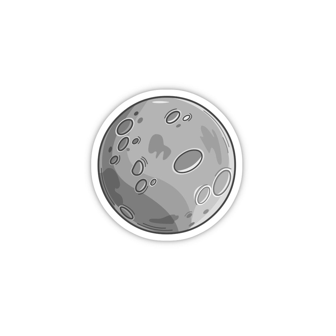Moon Sticker | Cartoon Outer Space Sticker | Waterproof, Vinyl ...