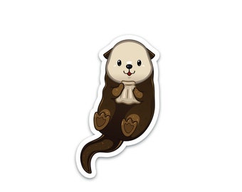 Sea Otter Sticker - Etsy