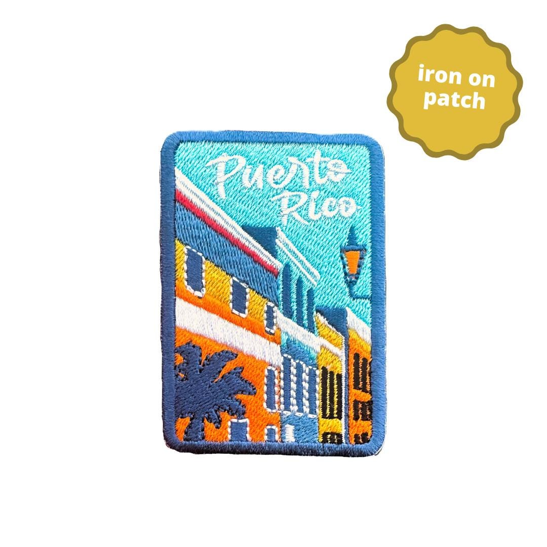 Puerto Rico Iron on Embroidered Patch, Travel Patches - Etsy