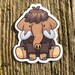 Wolly Mammoth Sticker, Cute Prehistoric Animal for Young Kids ...