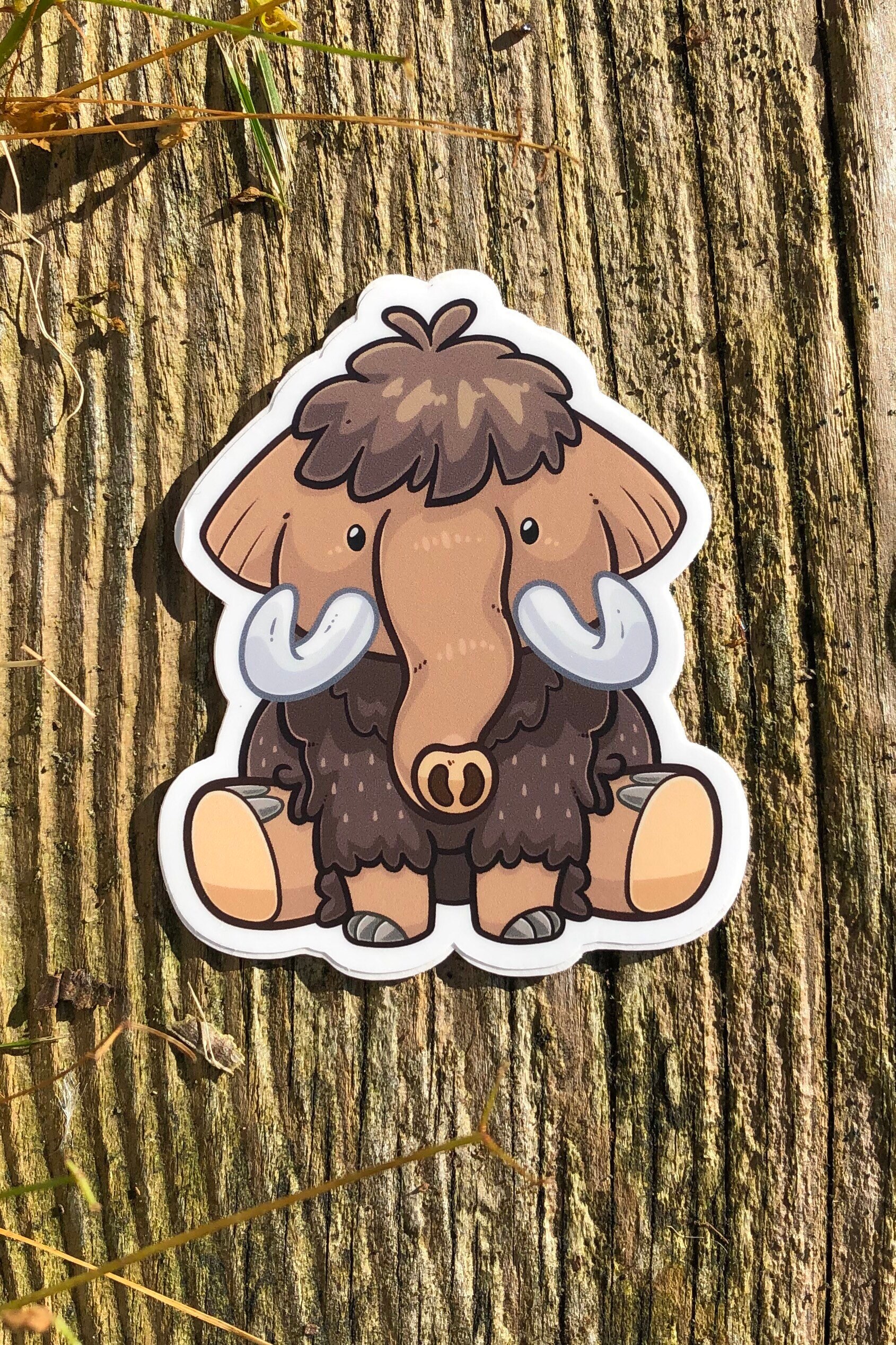Wolly Mammoth Sticker, Cute Prehistoric Animal for Young Kids ...