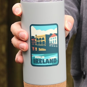 Dublin Ireland Sticker, Waterproof Travel Sticker for Luggage, Travel ...
