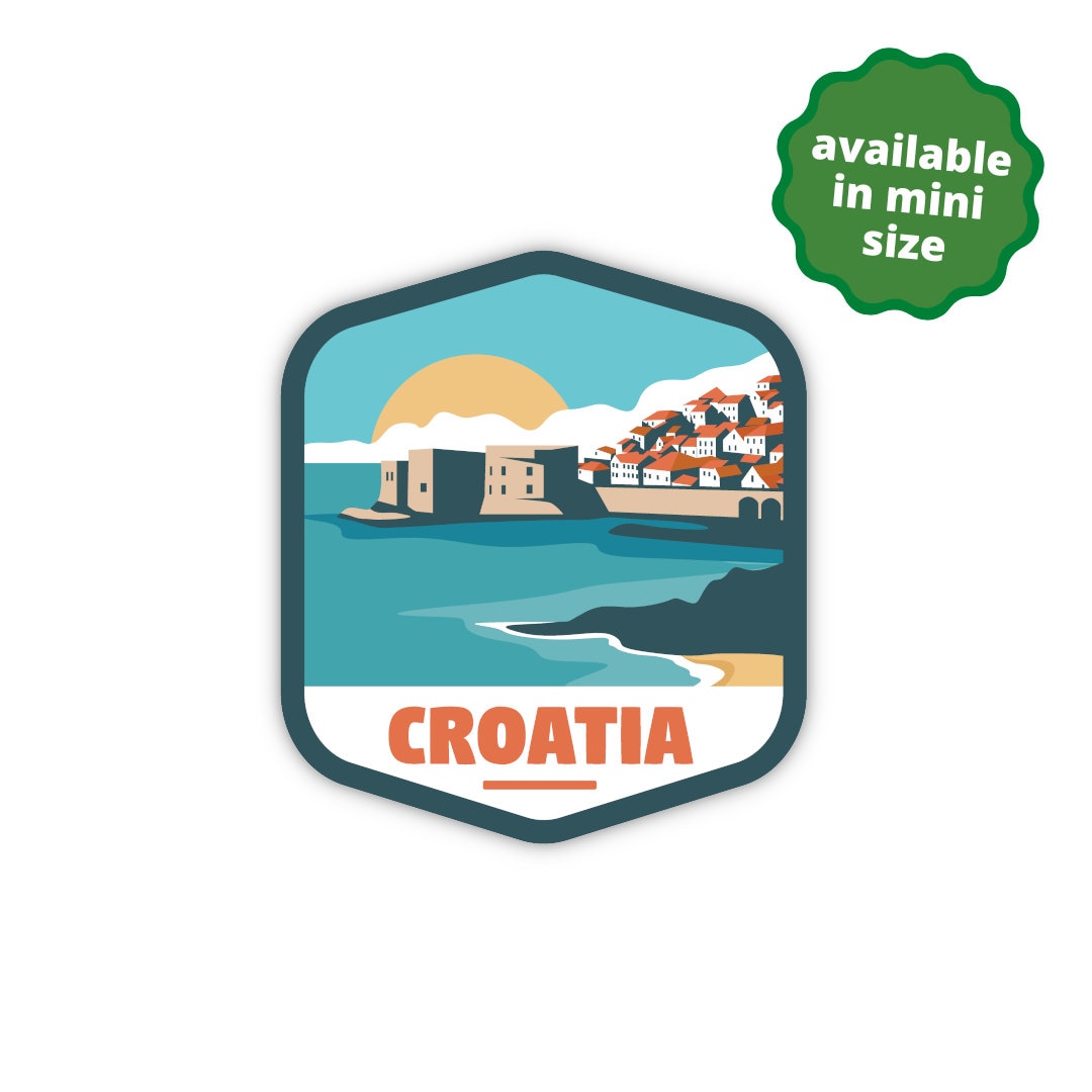 Croatia Sticker, Waterproof Travel Sticker Luggage, Vinyl Stickers for ...