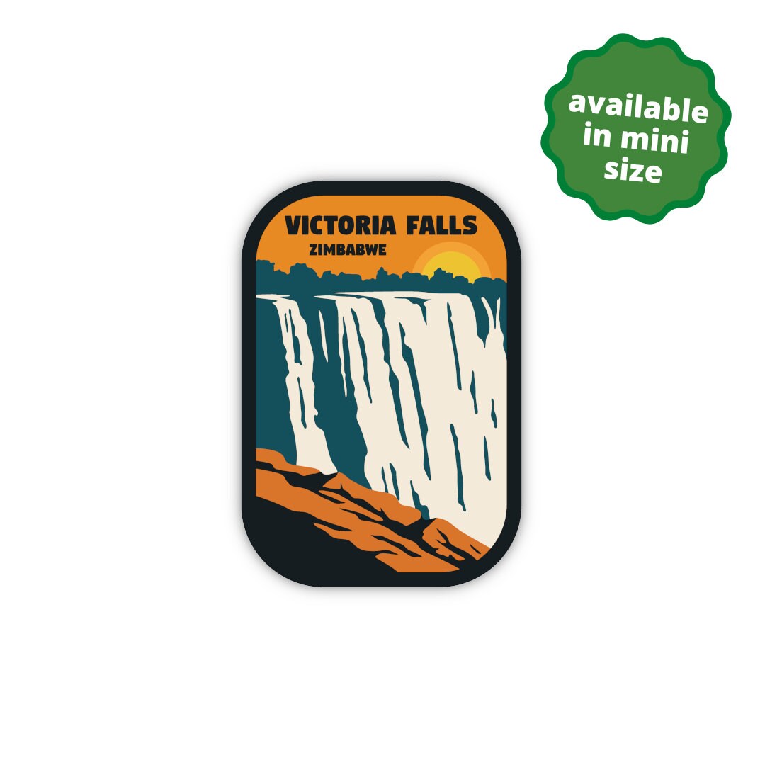 Victoria Falls Zimbabwe Sticker | City Stickers | Waterproof, Vinyl and ...