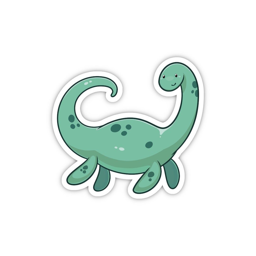 Loch Ness Monster Sticker | Mythical Legendary Cartoon Creature ...