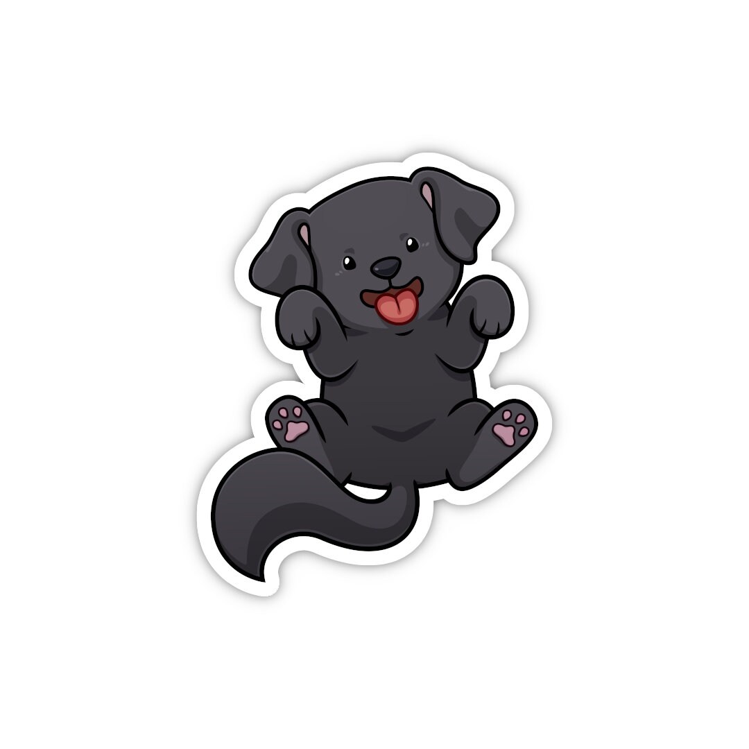 Labrador Sticker | Black Dog Sticker | Waterproof, Vinyl and Dishwasher ...