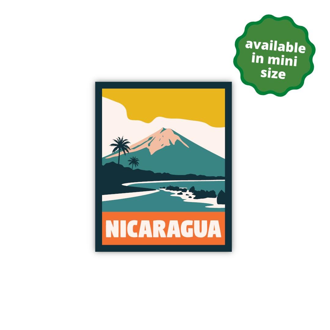 Nicaragua Sticker, Waterproof Travel Sticker Luggage, Vinyl Stickers ...
