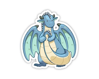 Cute Dragon Sticker Mythical Creature Fantasy Art Dragon - Etsy