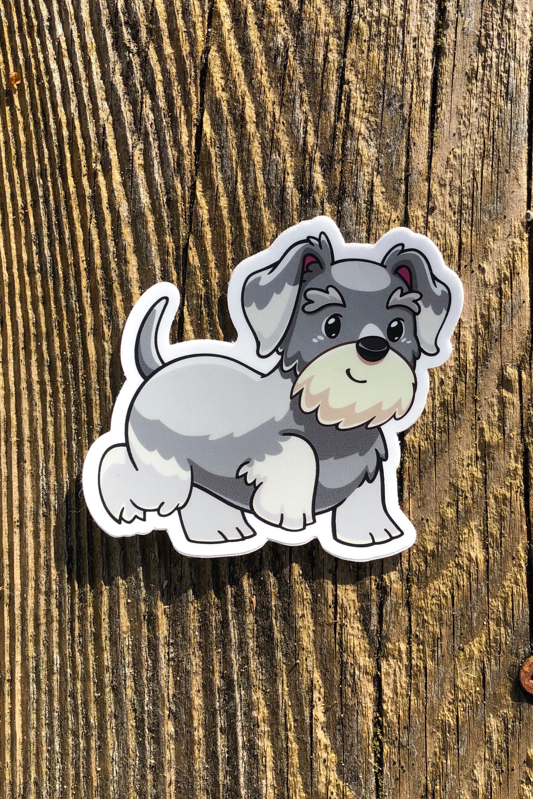 Gray Miniature Schnauzer Sticker Cute Dog Stickers - Etsy