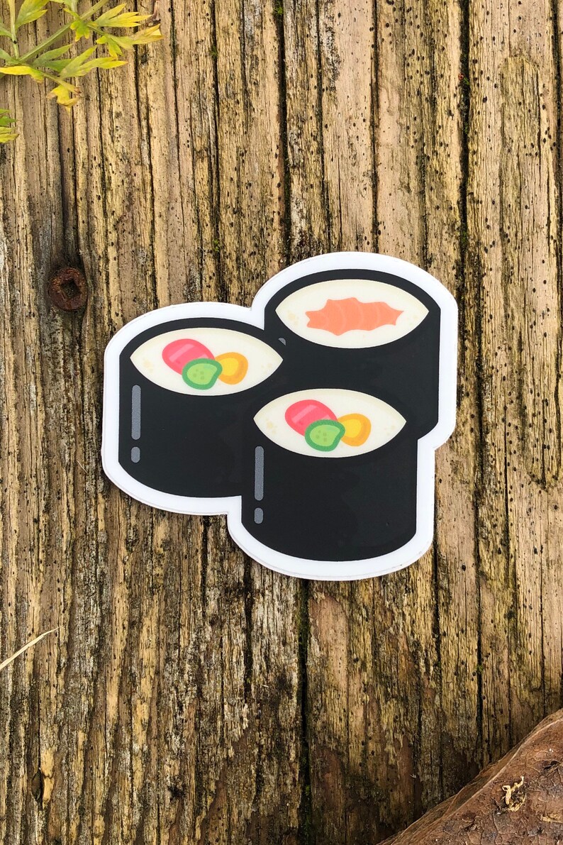 Maki Sushi Sticker Japanese Food Stickers Waterproof - Etsy