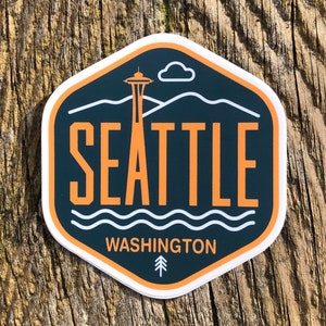 Seattle Washington Sticker | City Stickers | Waterproof, Vinyl and ...